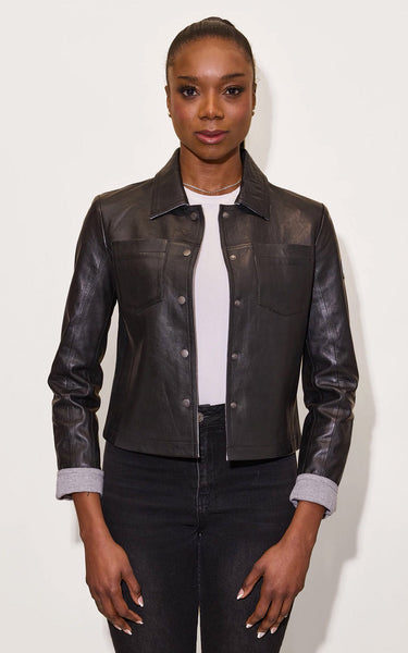 Mauritius Leather Jacket 'Lefei rf' – mixmix.ca